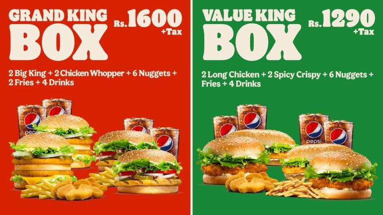 Burger king menu Pakistan with prices updated – Home Foodies