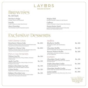 Layers Bakery Authentic Menu with Prices – Home Foodies